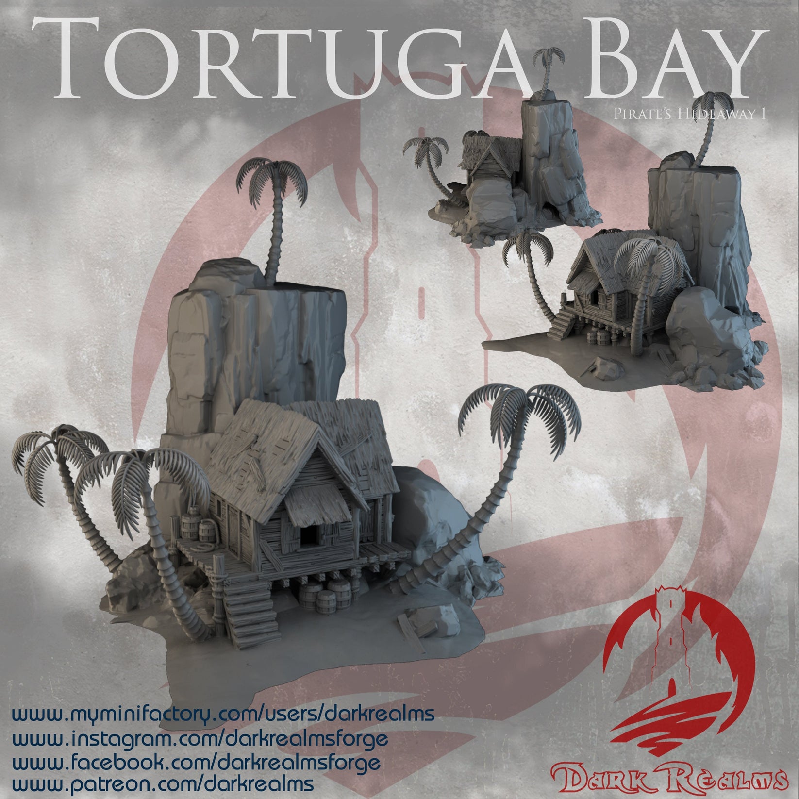 Realistic Tortuga Bay Pirate Cove, Perfect for RPG Tabletop Adventures – Zealot Hobbies